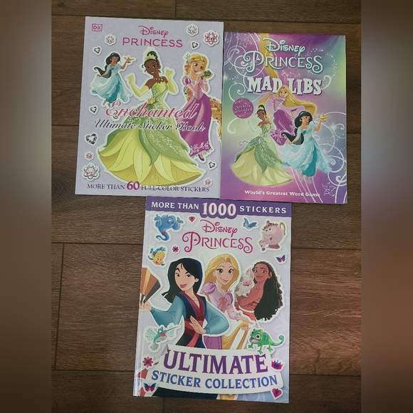 Disney | Other | New 3 Disney Princess Sticker Books Mad Libs | Poshmark